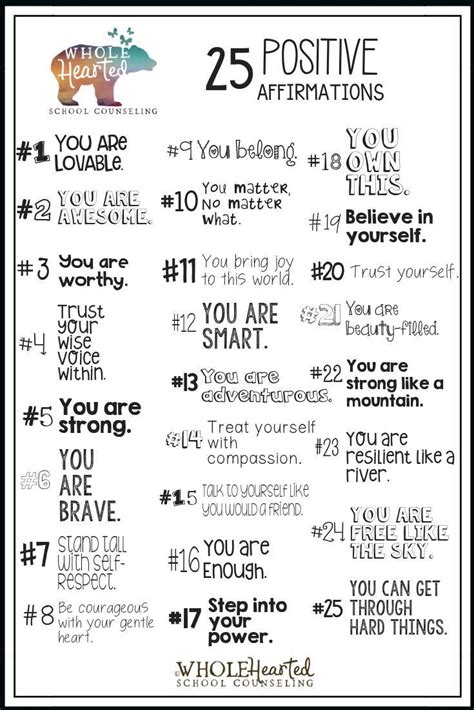 Positive Affirmation Counseling Lesson Self Esteem Group Activity