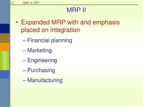 PPT MRP MRP II And ERP PowerPoint Presentation ID 3109841