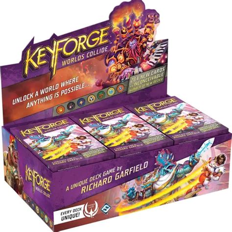 Keyforge Worlds Collide Deck Display 12 Decks Roll N Trade