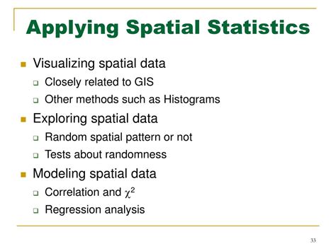Ppt Spatial Statistics And Analysis Methods For Geog 104 Class