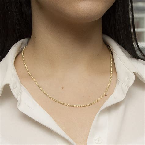 9k Yellow Gold Rope Chain 18 Inch 7190305 Tjc