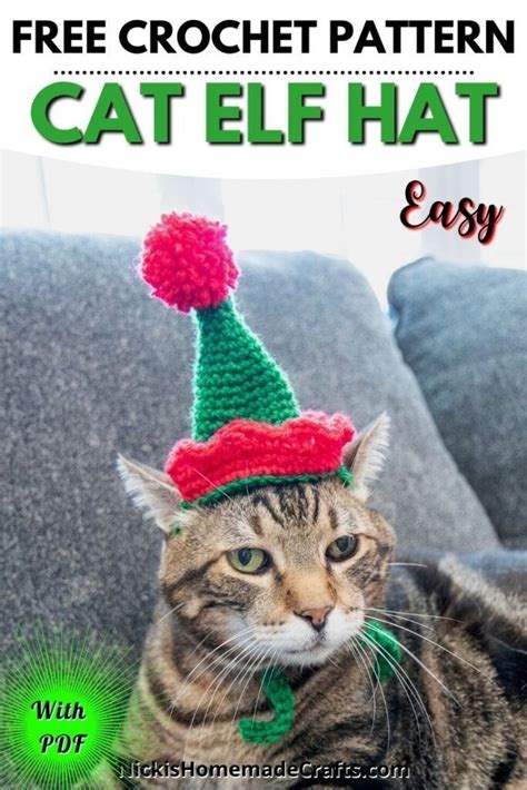 Cute Free Crochet Cat Elf Hat Pattern Cat Hat Pattern Crochet Cat