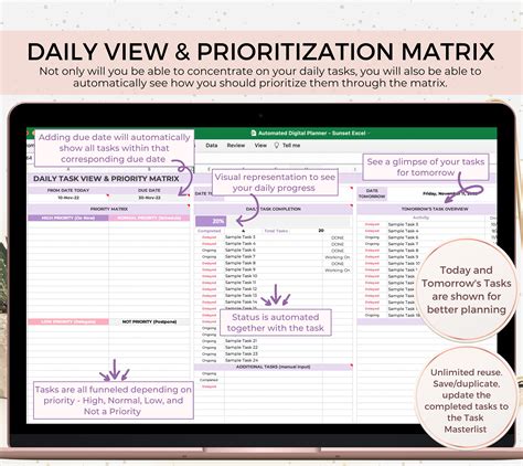 To Do List Excel Excel Planner Template Task Tracker Etsy