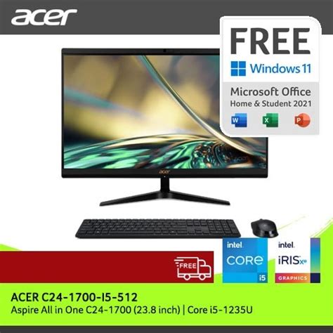 Jual Pc Aio Acer Aspire C Core I U Gb Ssd Gb W Ohs Shopee Indonesia