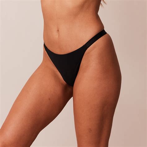 Smooth Mesh Thong Black Us