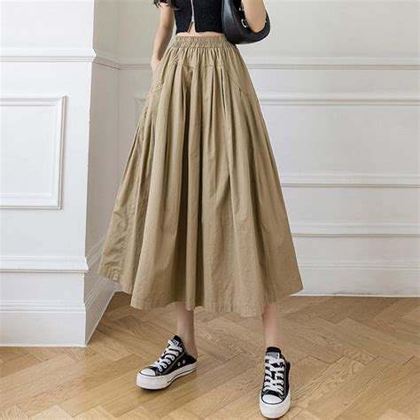 [허리 밴딩 롱 플레어 스커트]3color A라인 베이직 카고 신상 패션 간편코디 데일리365 나들이 여행 피서 바캉스 휴가