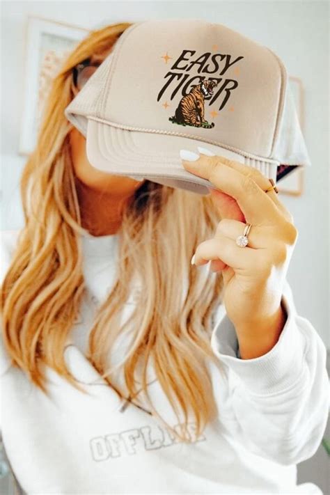 Easy Tiger Trucker Hat Trendy Trucker Hat Cute Trucker Hat Girls