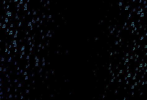 Dark Blue Green Vector Background With Music Symbols 12237052 Vector