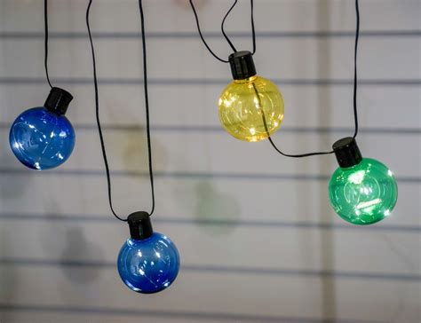 Гирлянда из лампочек ПАЛЛЕ ДИВЕРТЕНТИ 10 разноцветных ламп 50 теплых белых микро Led огней 4