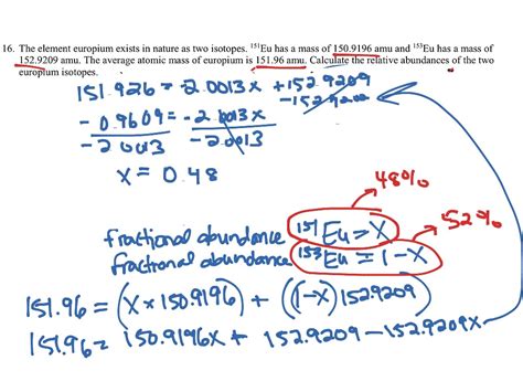 Calculating Percent Abundance Of Isotopes Worksheet Printable