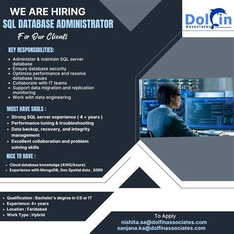 hiring sqldba databaseadministrator jobopportunity sqlserver