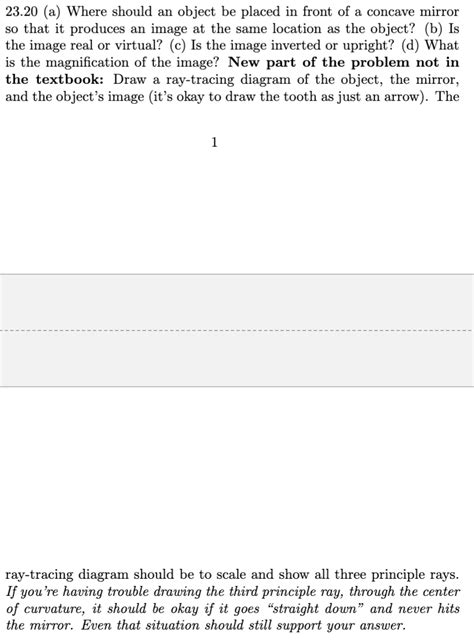 Solved Ray Tracing Diagram Should Be To Scale And Show All