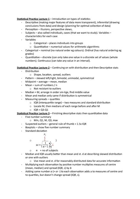 Lecture Notes Stats Stats 1004 Life Sciences Statistical Practice Lecture 1 Introduction