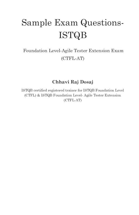 Pdf Sample Exam Questions Istqb · Pdf Filesample Exam Questions