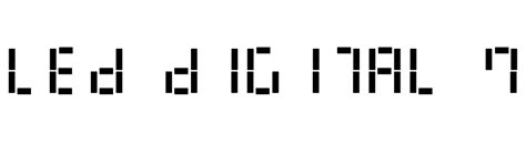 LED Digital Font FFonts Net