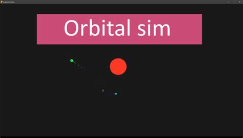 Orbital Simulation In Pygame Python Programming