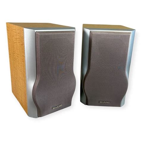 Sharp Hi Fi Stereo Micro Bookshelf Speakers Cp Xl40h 10w 4 Ohms 24cm 9