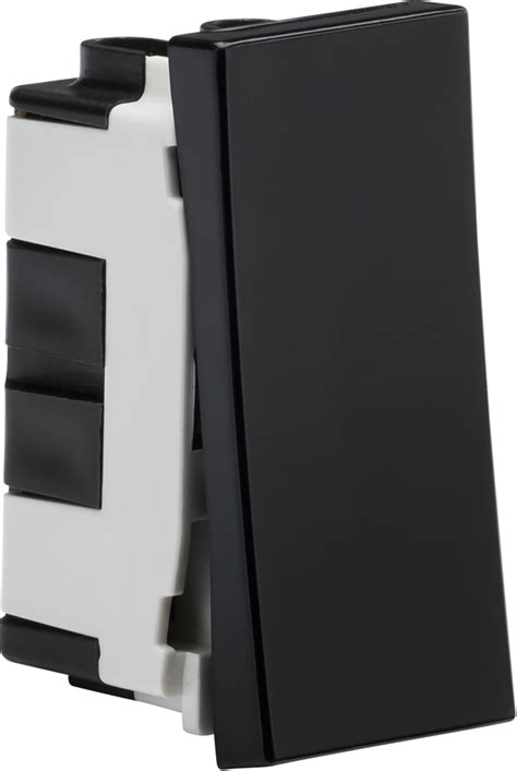 20AX 1G Intermediate Modular Switch 25x50mm Black Vivid Lightworks