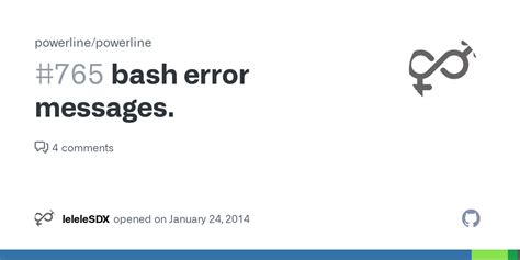 Bash Error Messages · Issue 765 · Powerlinepowerline · Github