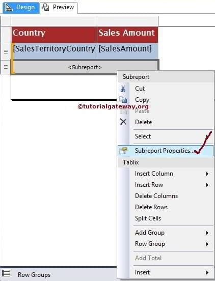 Ssrs Subreports