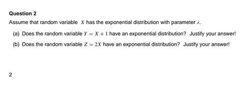 solved question 2 assume that random variable x has the