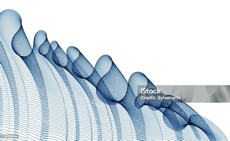 흐르는 에너지 입자 바람에 혼합 점 투명 명주 그물 직물의 물결 곡선 점선 3d 선 벡터 효과 그림입니다 3d 미래 기술 스타일