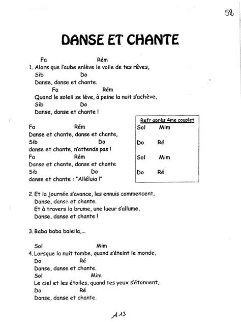 Danse Et Chante | PDF