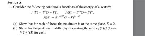 Solved Consider The Following Continuous Functions Of The Chegg
