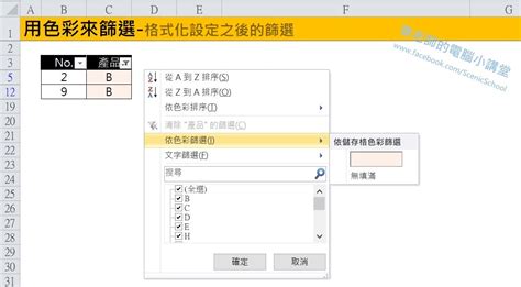 〔excel〕篩選 用顏色來篩選 H006