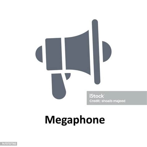 확성기 벡터 솔리드 아이콘입니다 간단한 스톡 일러스트 스톡 개념에 대한 스톡 벡터 아트 및 기타 이미지 개념 광고 디자인 Istock