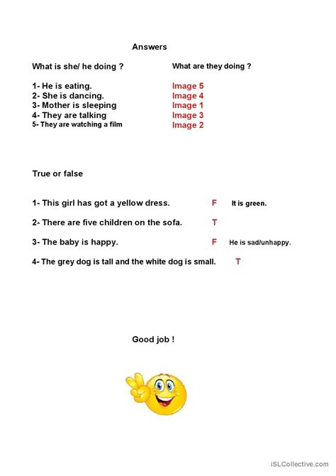 The Topic Is The Present Continous A… English Esl Worksheets Pdf And Doc