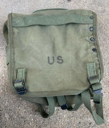 Original Vietnam Era Us Military M1956 Canvas Buttpack Field Pack