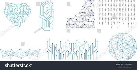 Vector Illustrations Hitech Background Patterns Elements Stock Vector