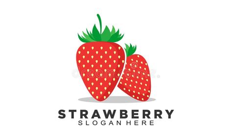 Logotipo Vectorial De Dos Fresas Ilustración Del Vector Ilustración