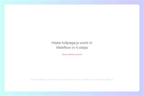 fullpage js webflow integration template webflow