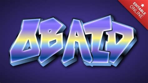Obaid Graffiti Text Effect Generator