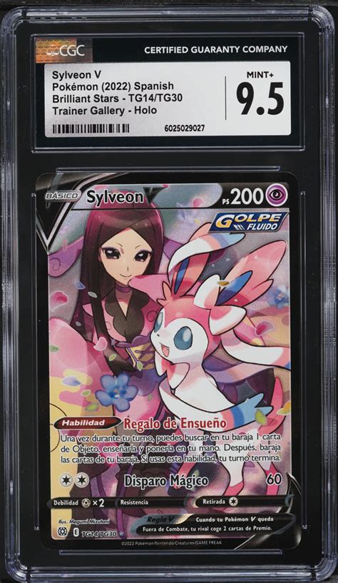 2022 Pokemon Spanish Swsh Brilliant Stars Full Art Sylveon V Tg14 Cgc
