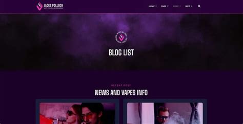 Vape Website Templates Themeforest