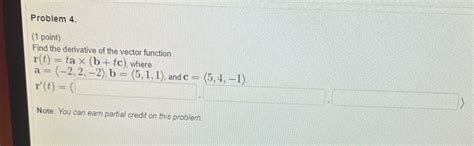 Point Find The Derivative Of The Vector Function Chegg