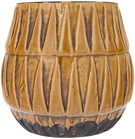 Creative Co Op Df2962 Embossed Terracotta Triangle Pattern And Crackle