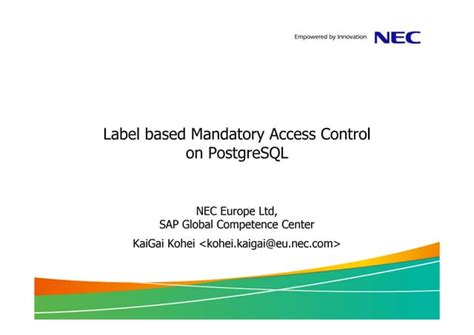 Label Based Mandatory Access Control On Postgresql Pdf Operating Systems Computer Software