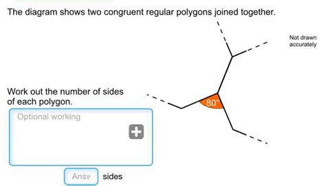 solved the diagram shows two congruent regular polygons joined