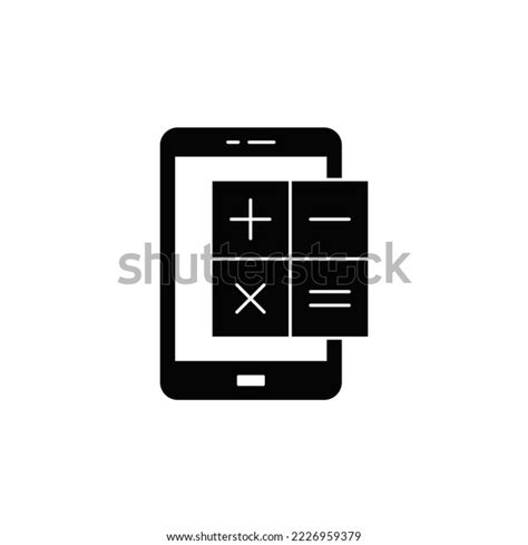Calculator App Phone Icon Black Flat Stock Vector Royalty Free Shutterstock