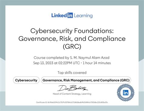 S M Naymul Alam Azad On Linkedin Certificate Of Completion