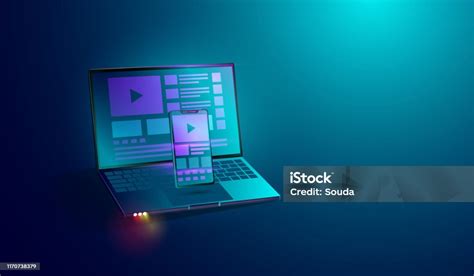 스마트폰과 노트북의 화면 컨셉 애플리케이션 Ui Ux 개발 크로스 플랫폼의 웹 개발 벡터 개념에 대한 스톡 벡터 아트 및 기타 이미지 Istock