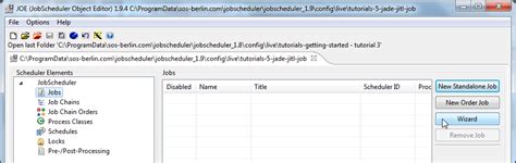 Jobscheduler Tutorial 5 The Yade Jitl Job Configuring And Running File Transfer Jobs