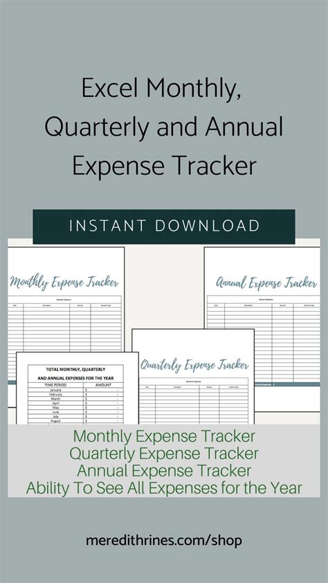 Excel Monthly Quarter Annual Expense Tracker Artofit