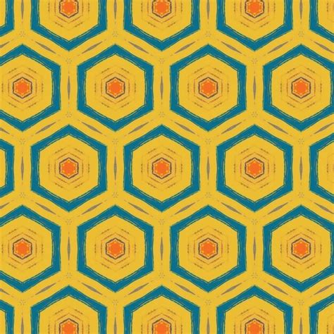Premium Photo A Yellow And Blue Pattern With A Yellow And Blue Design