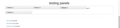 Panel Collapsible Rows With Bootstrap Not Working Properly Stack