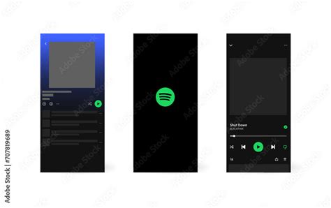 Spotify Interface Icons Editorial Interface Mockup Of Spotify